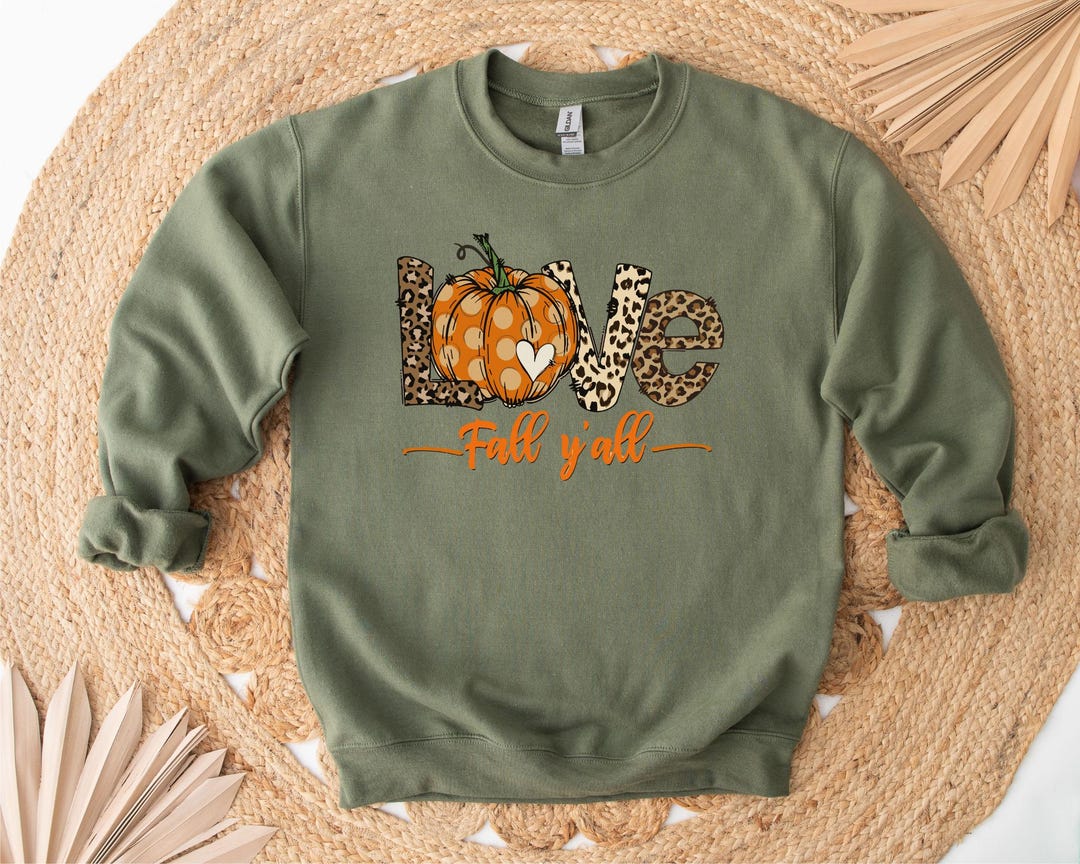 Love Fall Y'all Shirt, Leopard Print Fall Shirt, Thanksgiving,, Pumpkin ...