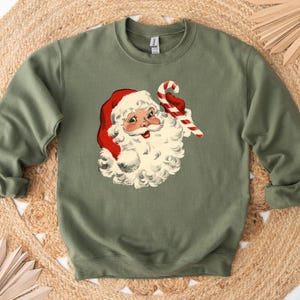 Santa Claus Sweatshirt,santa Christmas Sweatshirt,retro Santa Sweater ...