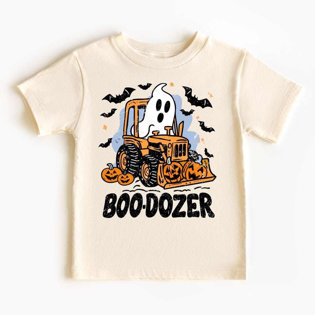 Funny Halloween Construction T Shirt, Boo-dozer Toddler Graphic Tee ...