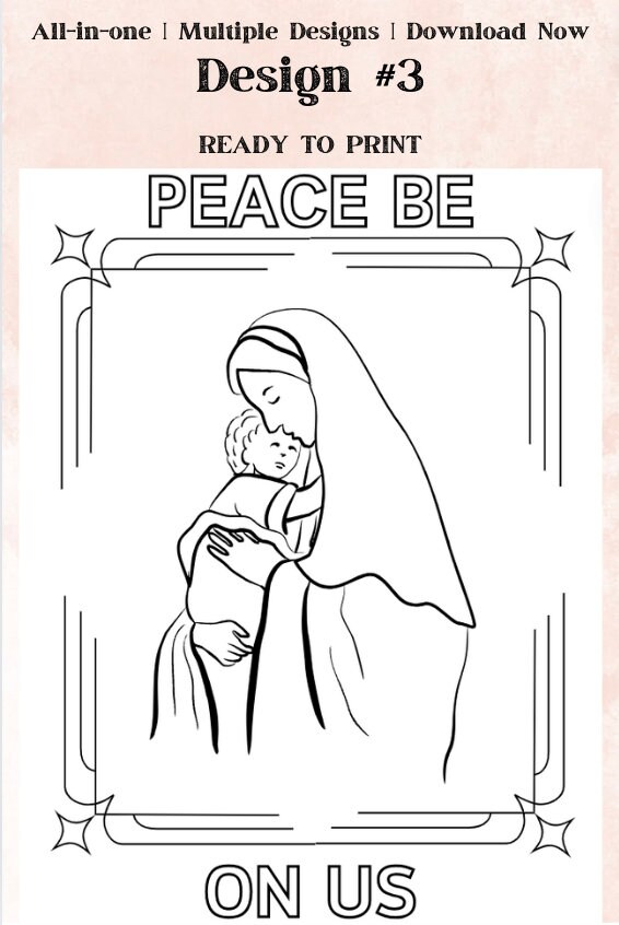 Religious Coloring Pages christian - Etsy