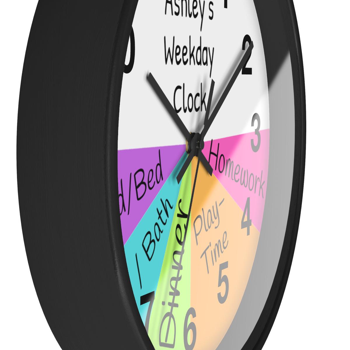 Customizable Kid's Routine Wall Clock - Personalized Time Management ...