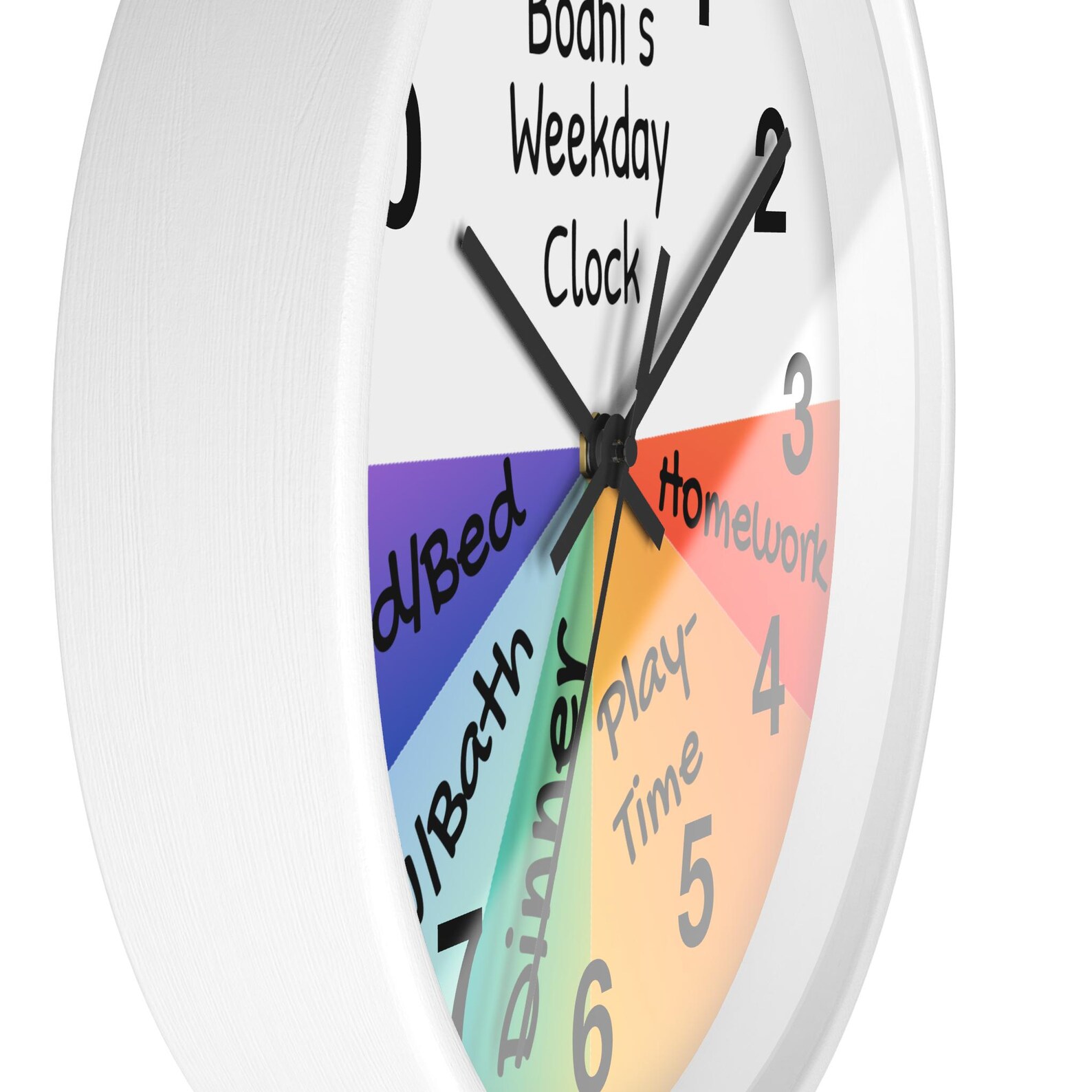 Customizable Kid's Routine Wall Clock Personalized Time Management Tool ...