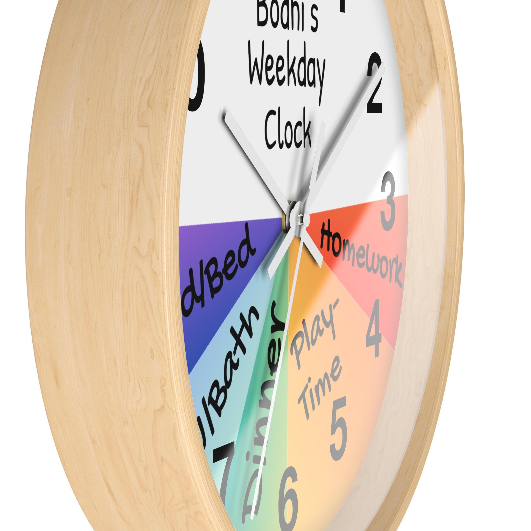 Customizable Kid's Routine Wall Clock - Personalized Time Management ...