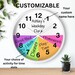Customizable Kid's Routine Wall Clock - Personalized Time Management ...