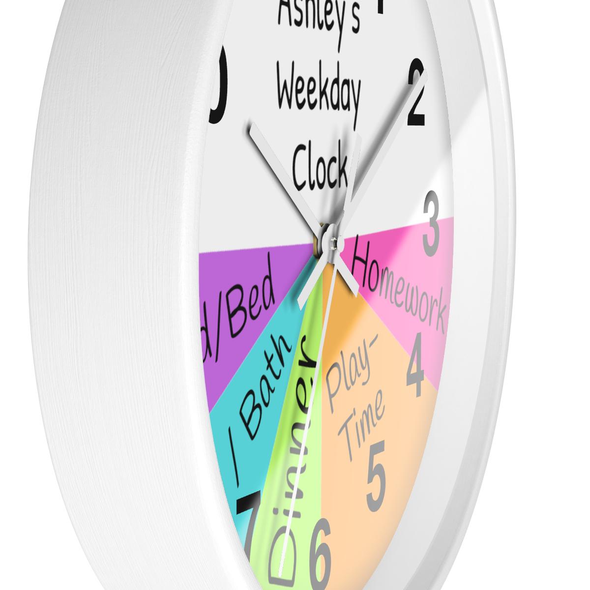Customizable Kid's Routine Wall Clock - Personalized Time Management ...