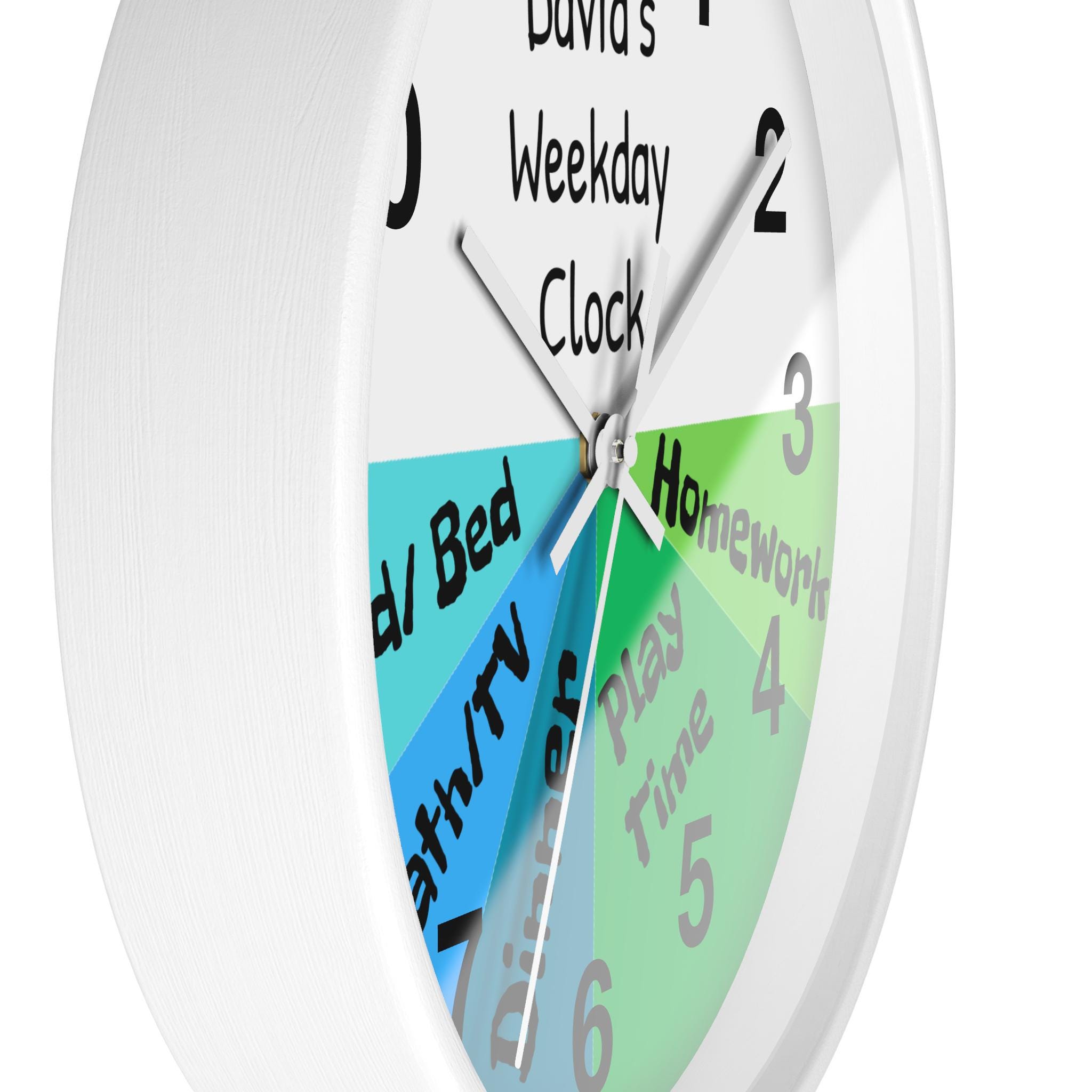 Customizable Kid's Routine Wall Clock Personalized Time Management Tool ...