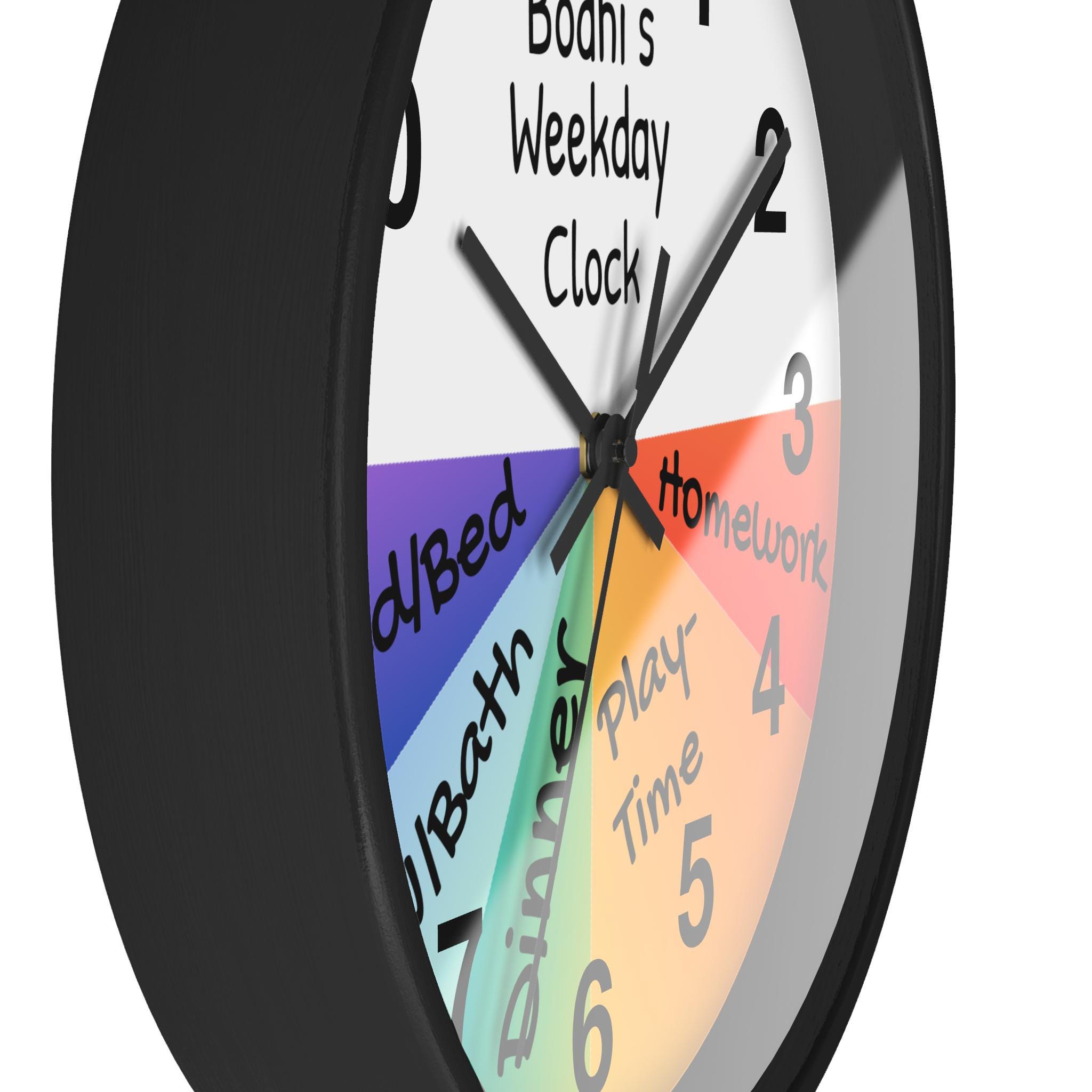 Customizable Kid's Routine Wall Clock Personalized Time Management Tool ...