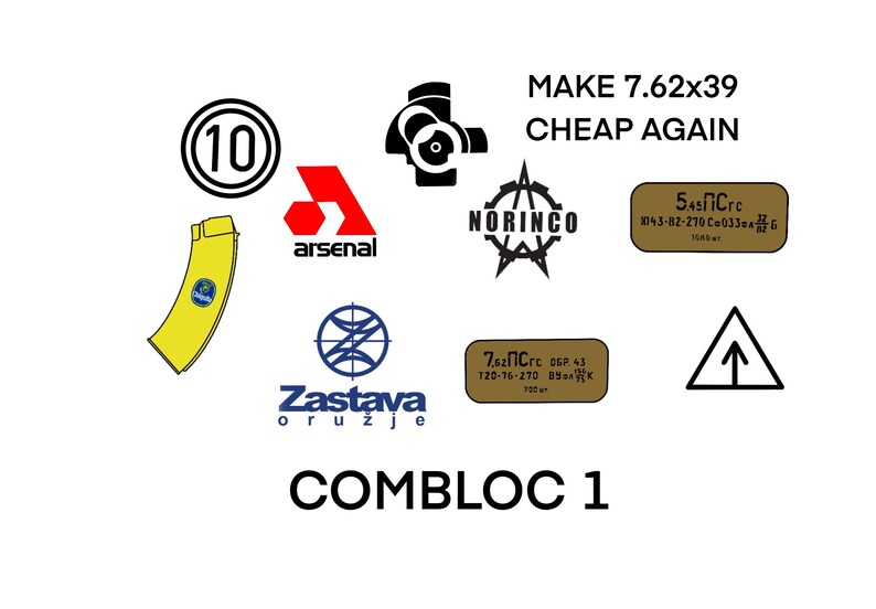 Russian Combloc Vinyl Sticker Packs W/ AK47 AK74 AK103 Norinco Zastava ...