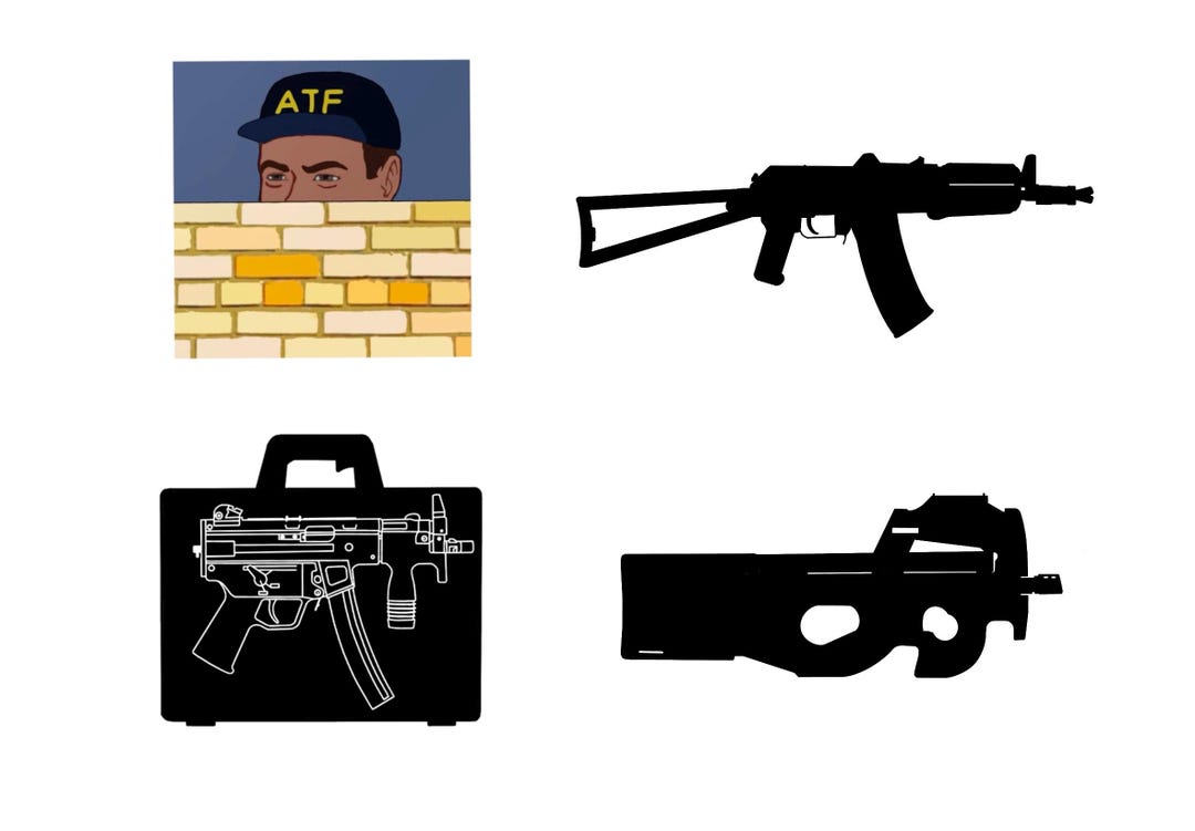 1x Single P90 MP5K MP5 ATF Guy Vinyl Sticker AK47 AK74 AK103 Decal - Etsy