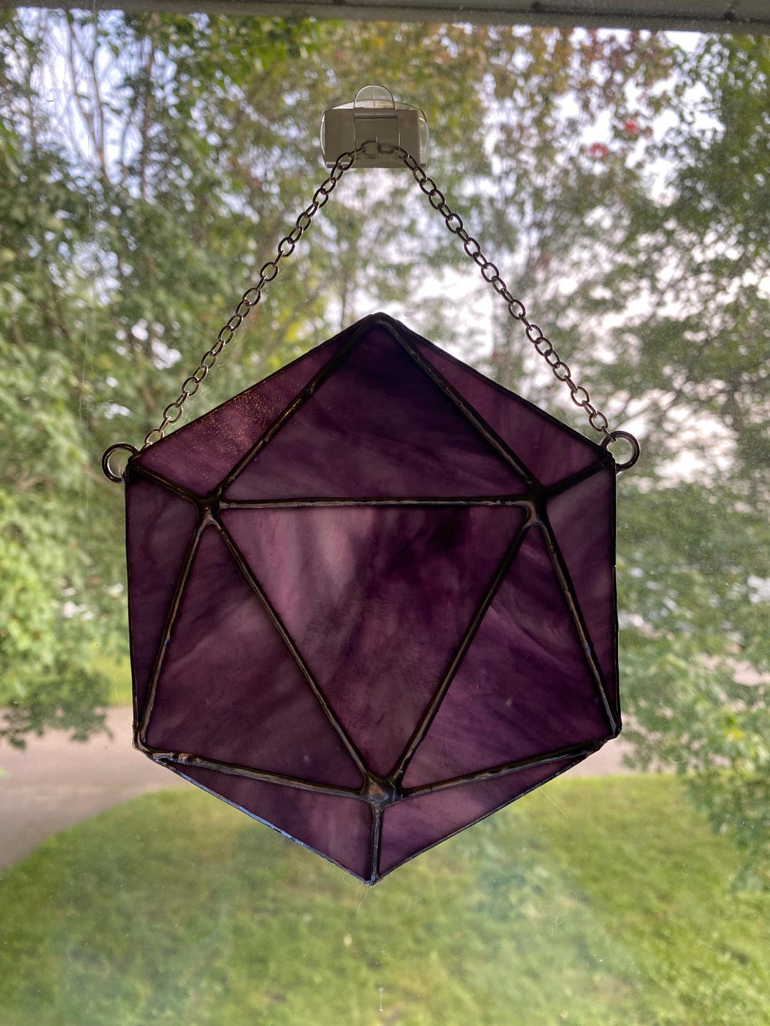 D20 Stained Glass Suncatcher - Etsy