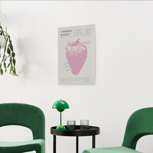 Cute Strawberry Poster - Etsy