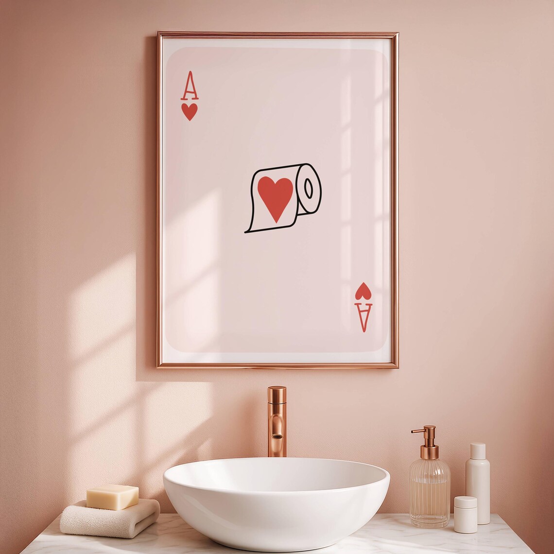 Queen of Hearts Playing Card Toilet Paper Roll Digital Download Poster ...