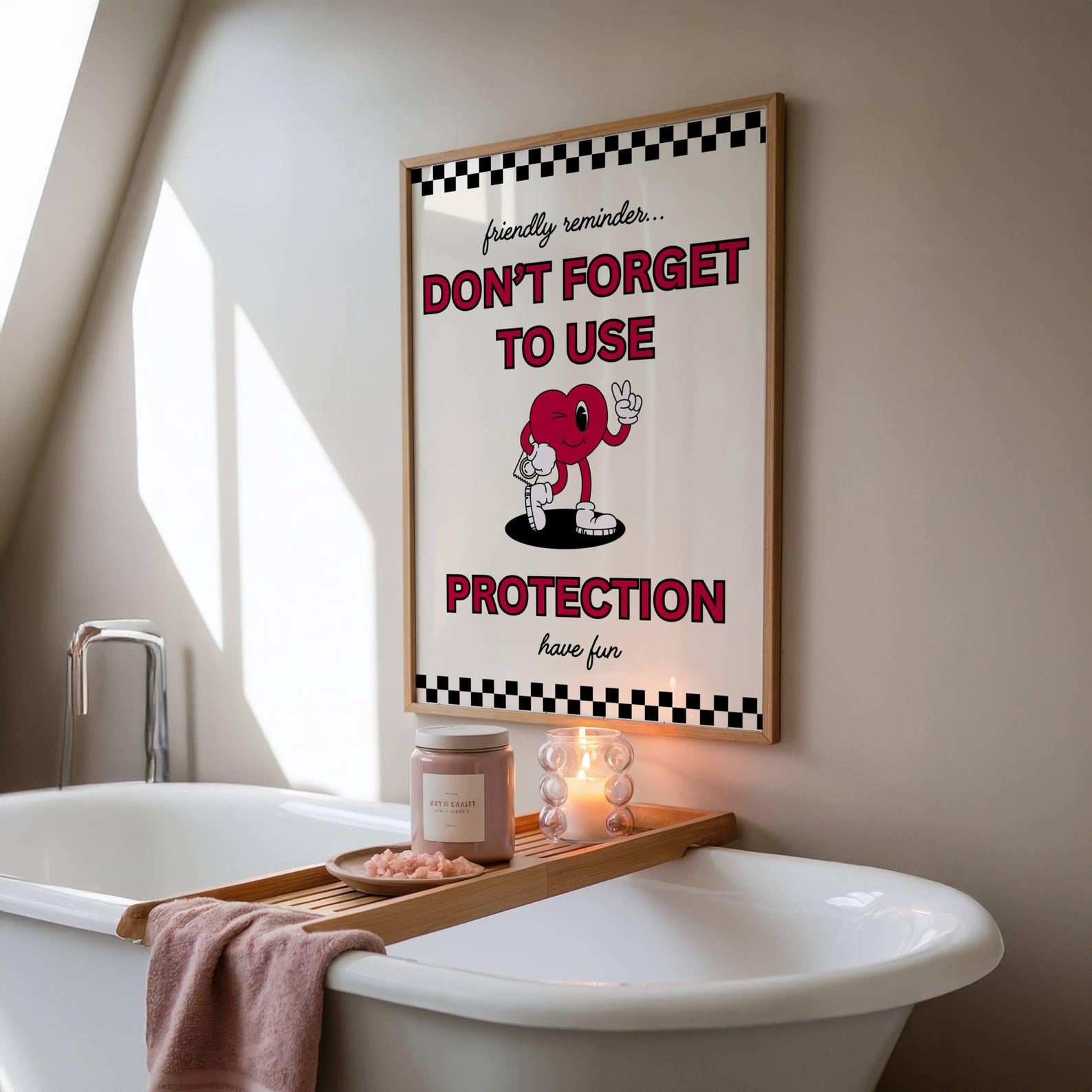 Friendly Reminder Use Protection Have Fun Condom Safe Sex Poster Ad ...
