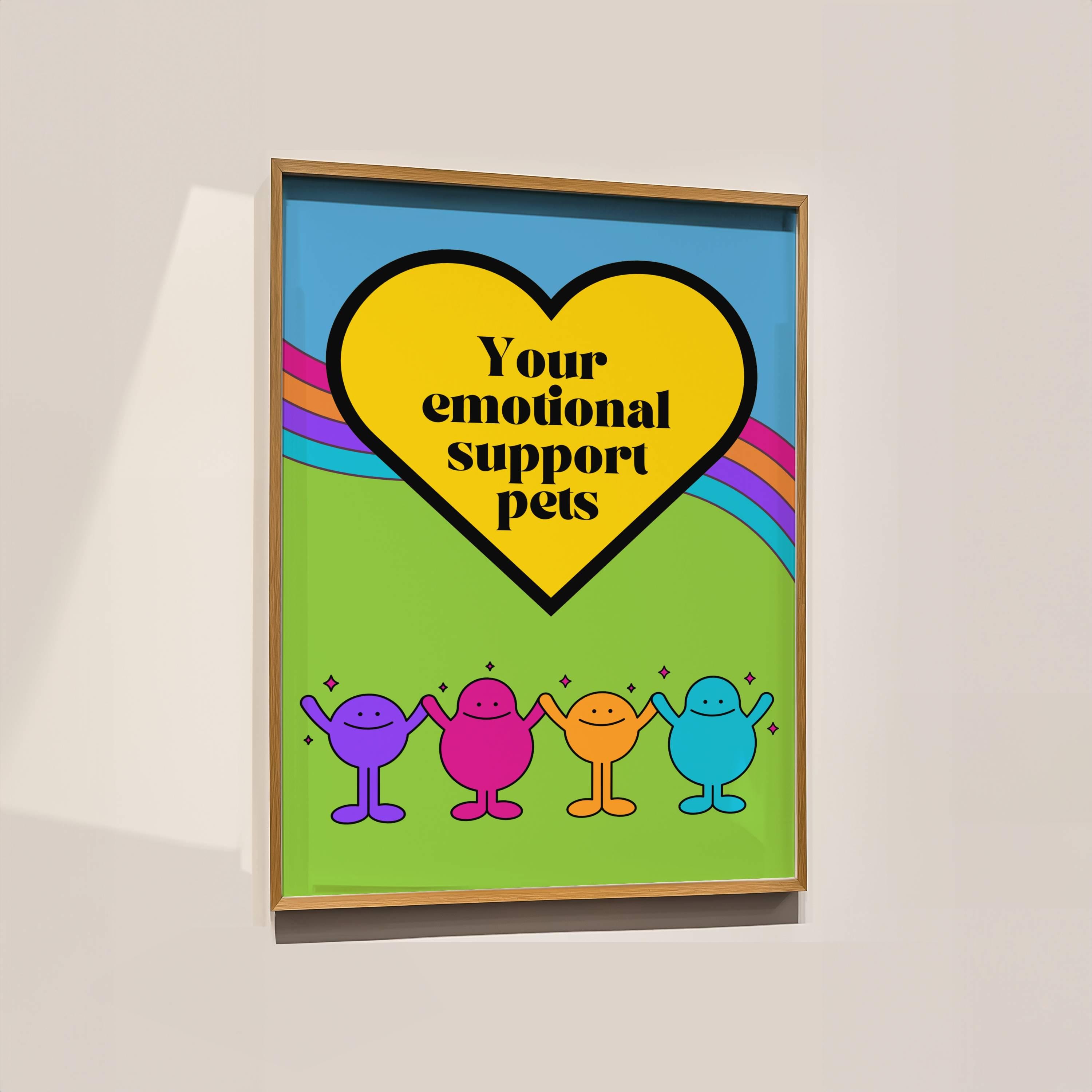 Your Personal Emotional Support Pets Animal Poster Emotion Reminder Kid ...