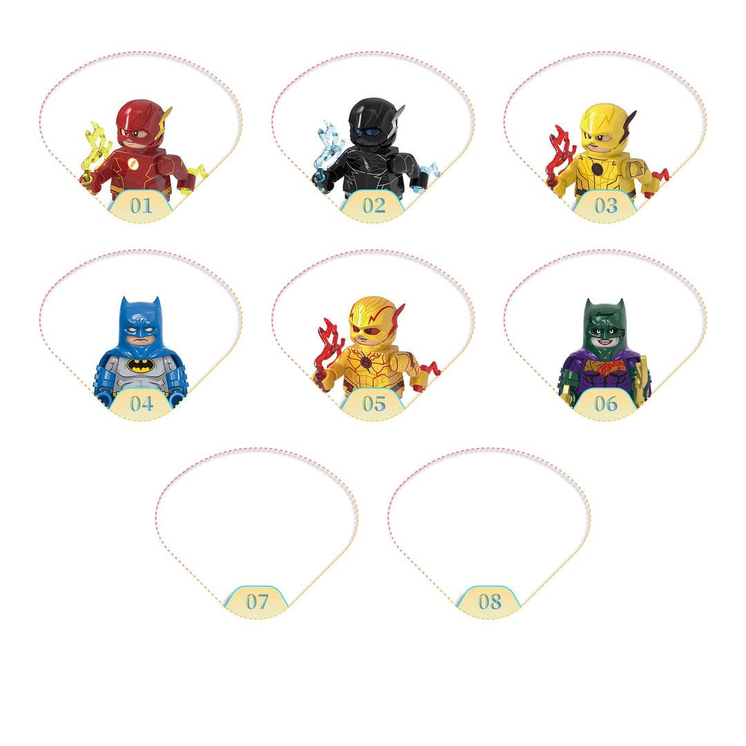 Custom Superhero Flash Joker Building Blocks Mini Brick Toys ...