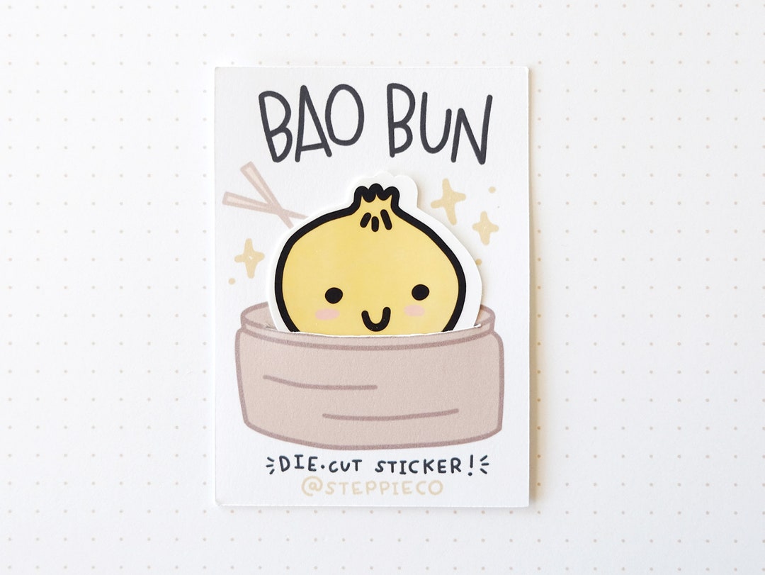 Happy Bao Emoji | Waterproof Die-cut Sticker - Etsy