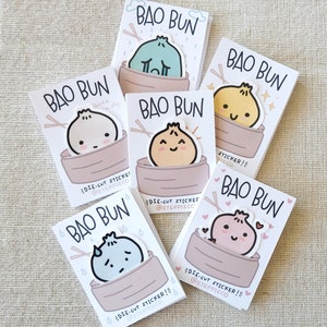 Happy Bao Emoji Waterproof Die-cut Sticker - Etsy