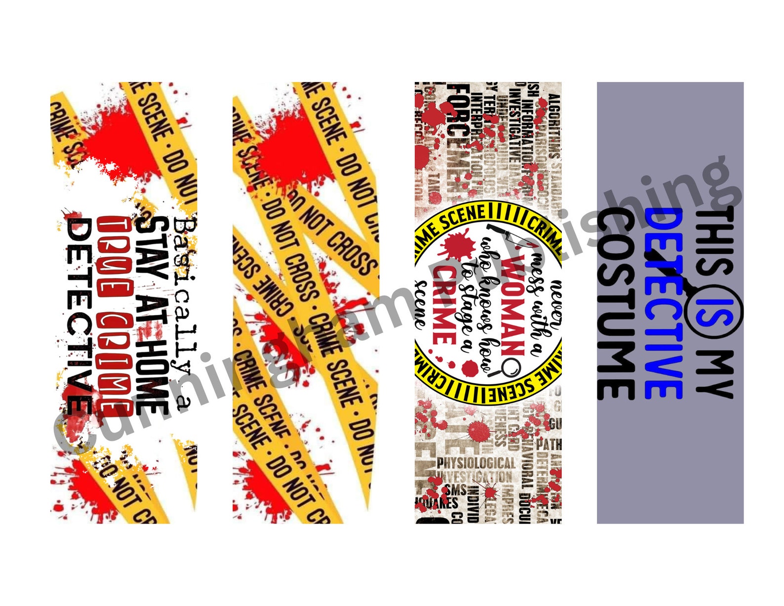 Bm-book Detective / Crime Scene Sleuth 2x6 Bookmarks Ready to Print - Etsy