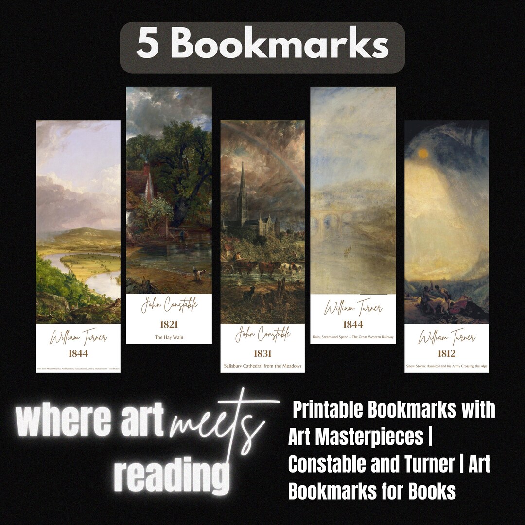 Set of 5 Vintage Art Bookmarks – Classic Masterpieces Collection – 19th ...