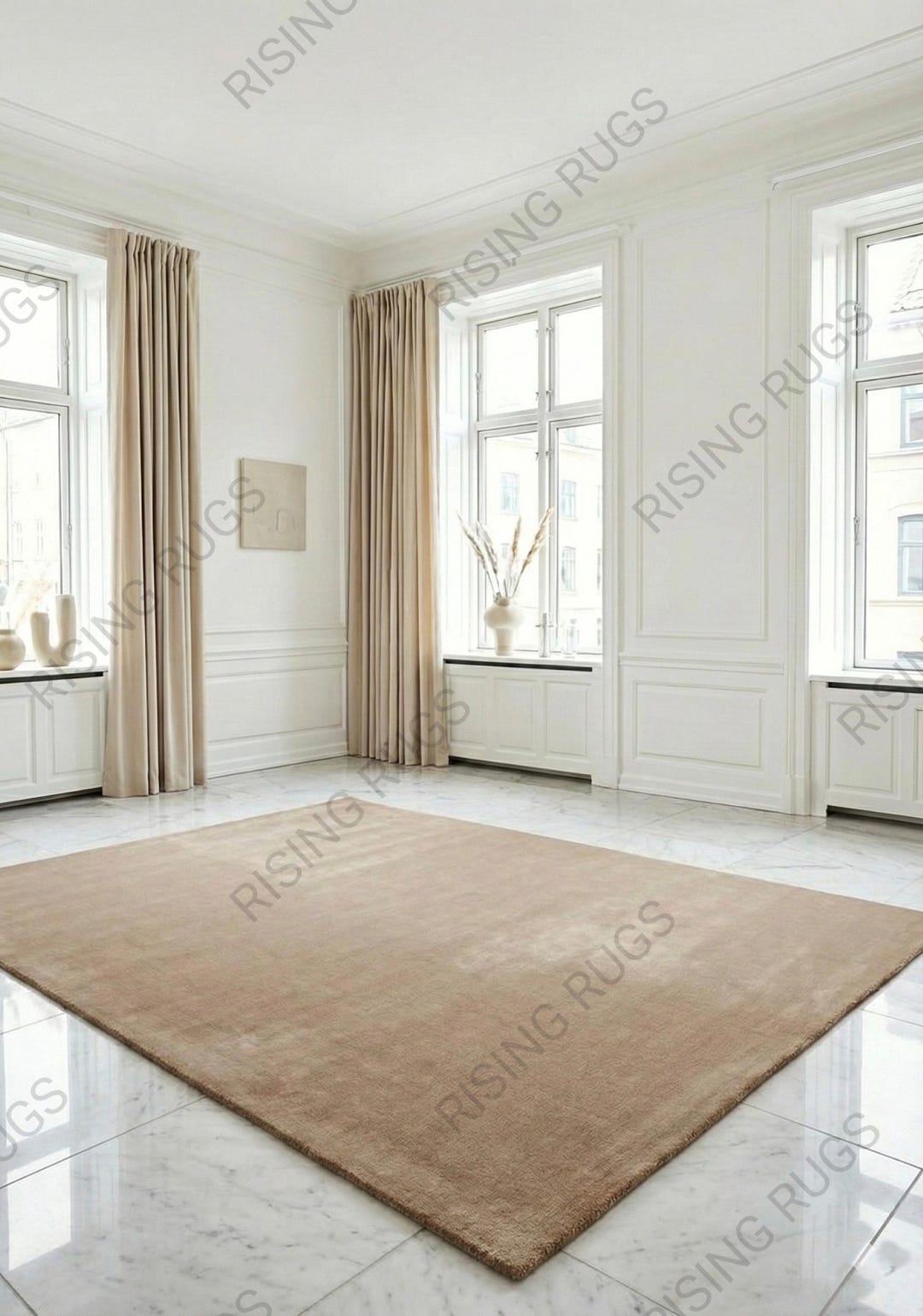 Handmade Camel Brown Wool Area Rug – Modern Minimalist Design - Etsy
