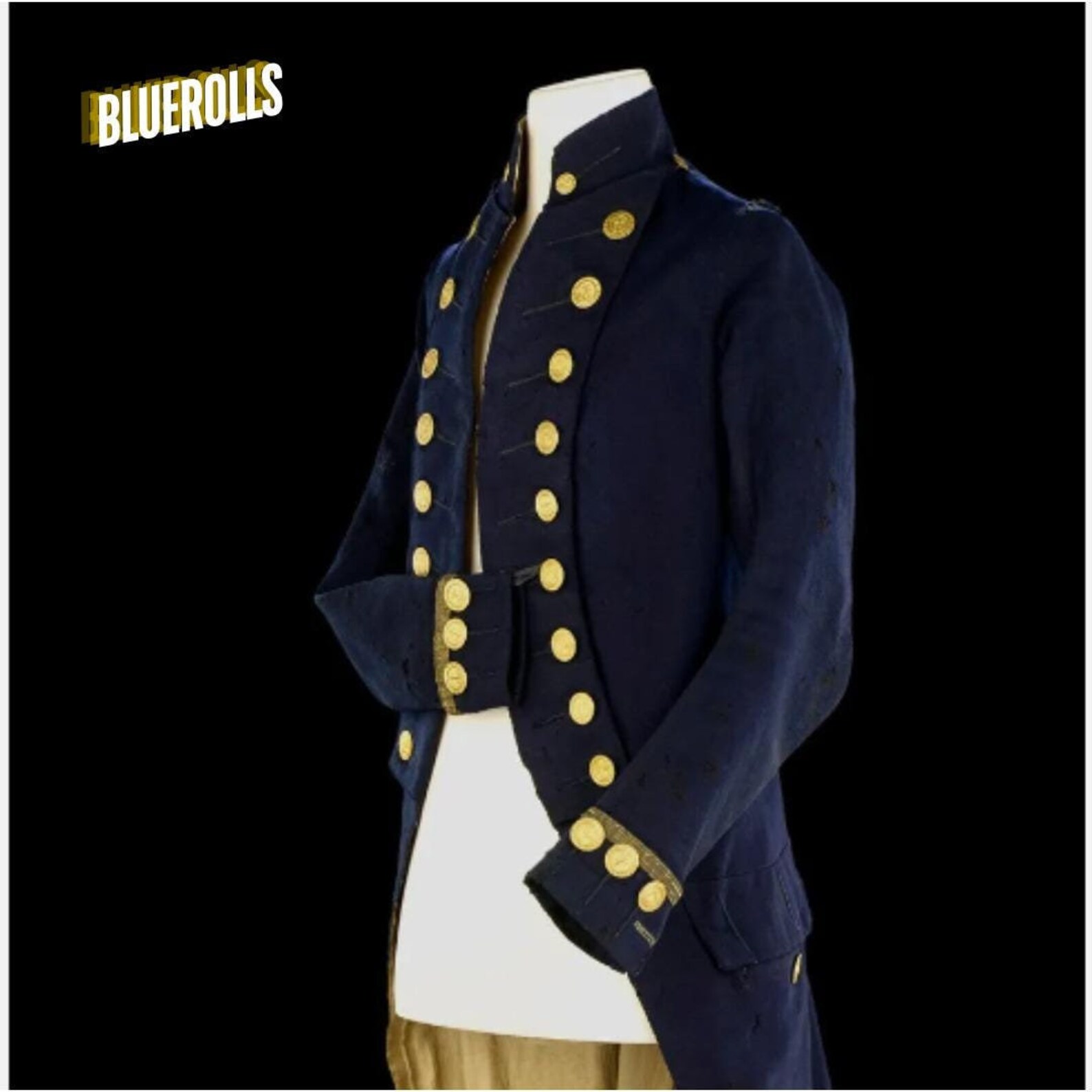 Men's Navy Blue Coat - Royal British Officer’s Jacket - Military Jacket ...
