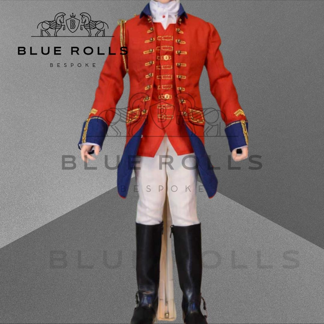 New British Army Red Golden Turn Back Blue Cuffs Wool Jacket British ...