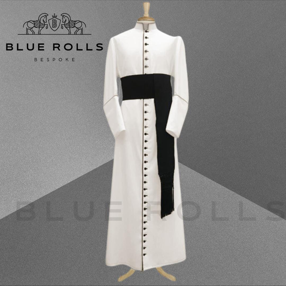 Clergy Robe, - Roman Cassock - Custom Size Traditional Priest Vestment ...