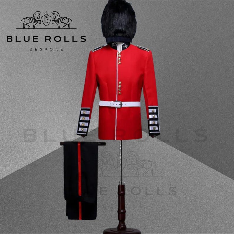 British Uniform Royal Guard Soldier Costume Mens Fancy Dress Outfit ...