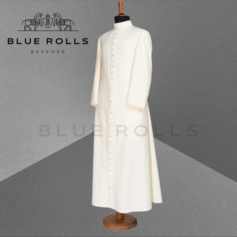 Blue Rolls Catholic Priest Cassock, Traditional Clergy Vestment, Custom ...