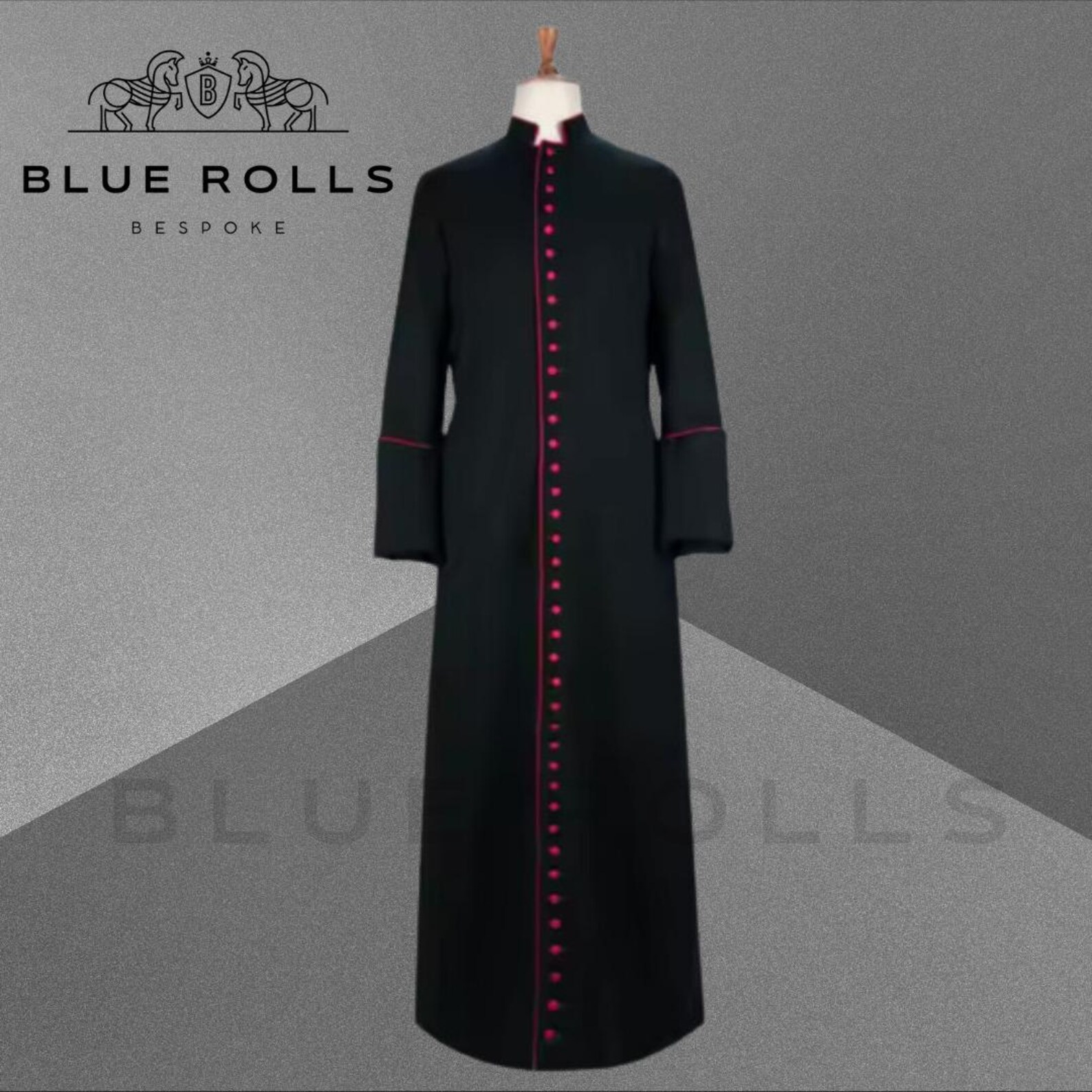 Clergy Robe, - Roman Cassock - Custom Size Traditional Priest Vestment ...