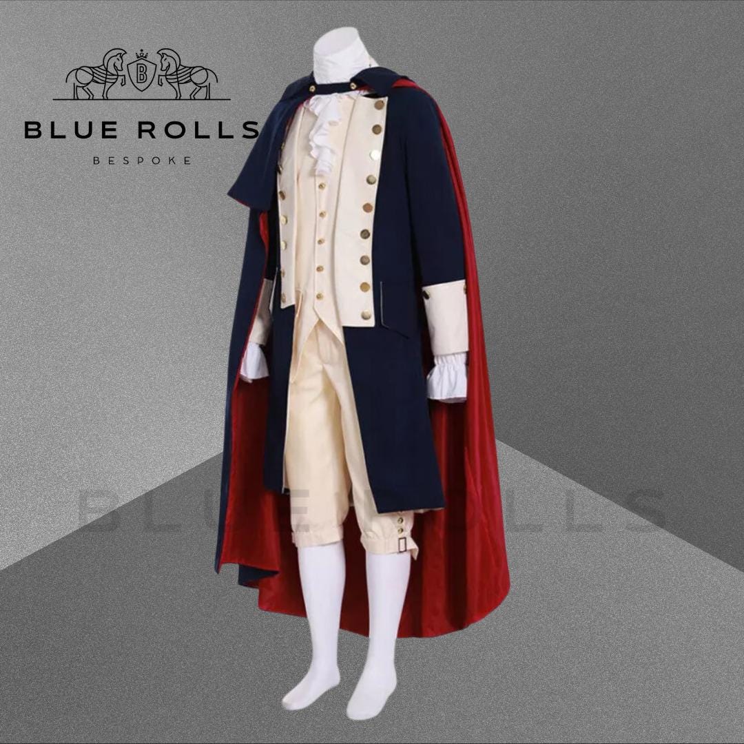 New George Washington Uniform, Navy Blue - off White Wool Men - 1770s ...