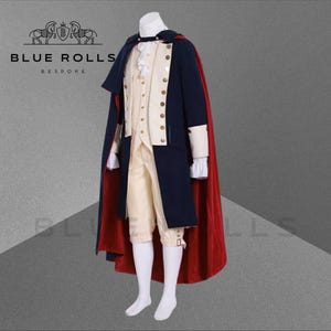 New George Washington Uniform, Navy Blue - off White Wool Men - 1770s ...