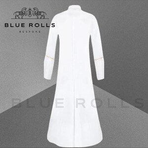 Caleb White/black Clergy Robe for Men With Gold Contrast Cosplay Legend ...