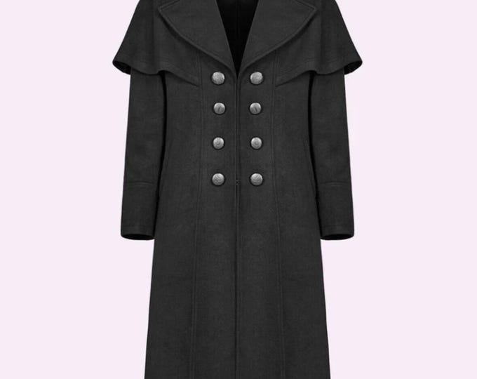 Men's Coat Black Highwayman Jacket Gothic Steampunk Coat - Victorian ...