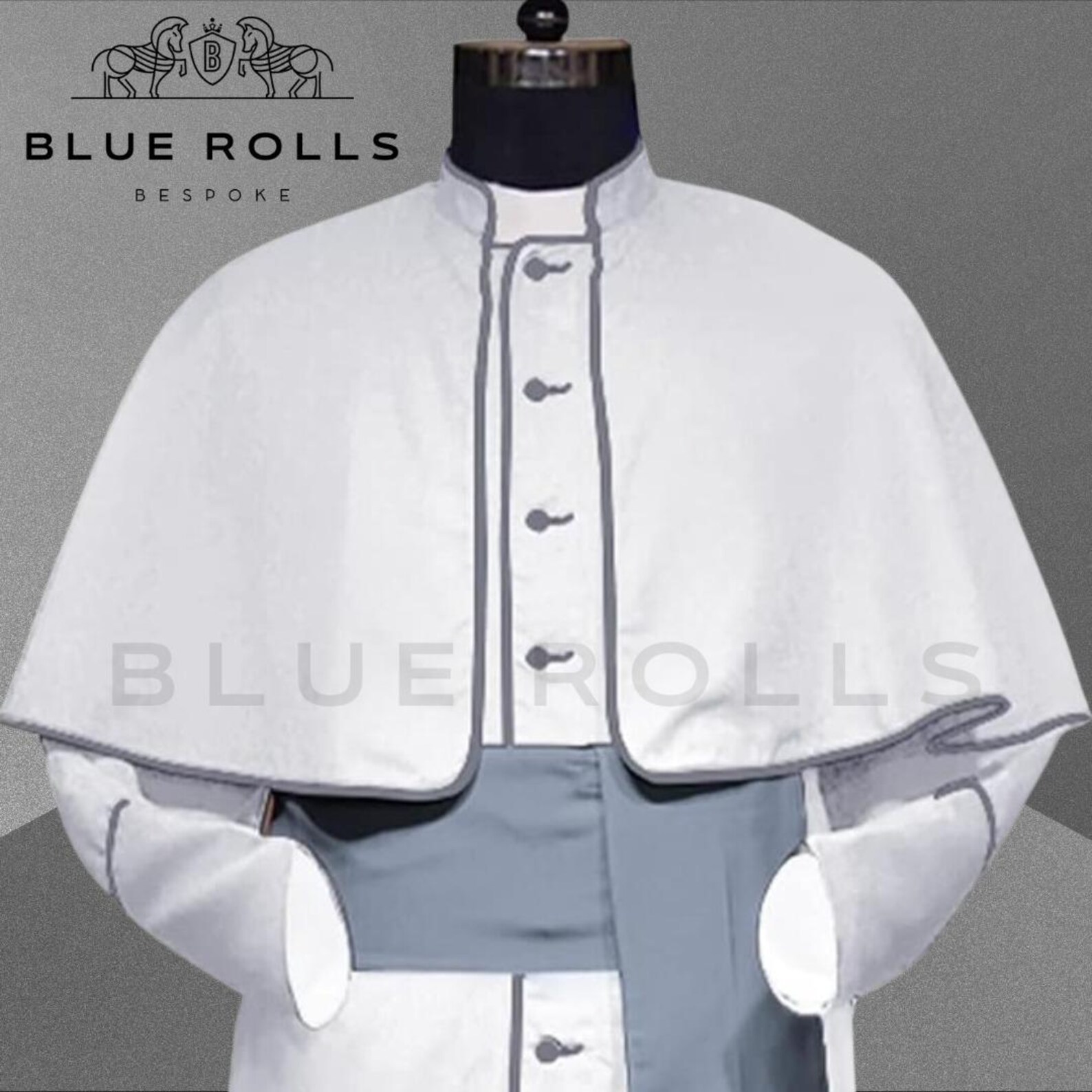 Bishop Cassock With Inverness Cape - Cosplay Legend Clergy Robe With ...