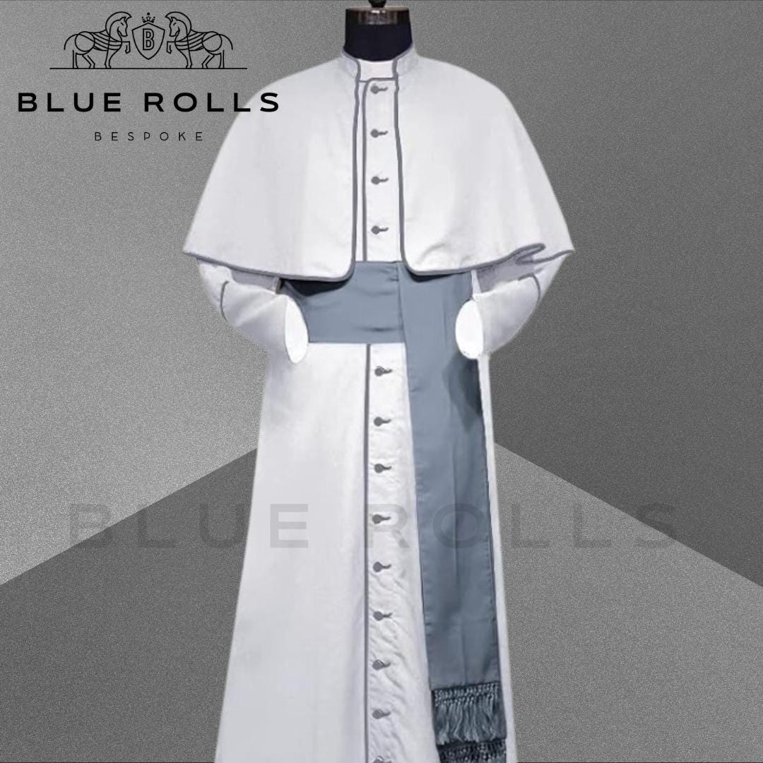Bishop Cassock With Inverness Cape - Cosplay Legend Clergy Robe With ...