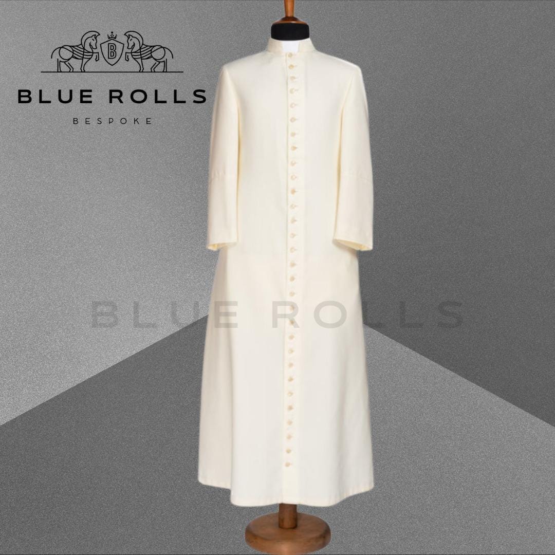 Blue Rolls Catholic Priest Cassock, Traditional Clergy Vestment, Custom ...