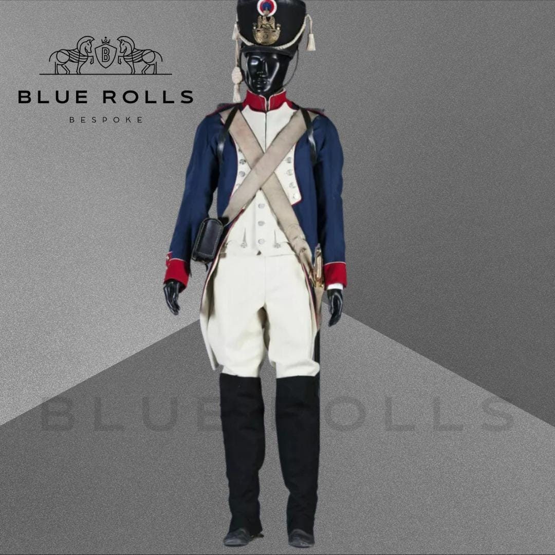 New Men's Regency Reproduction Blue British Napoleonic Uniform Blue ...