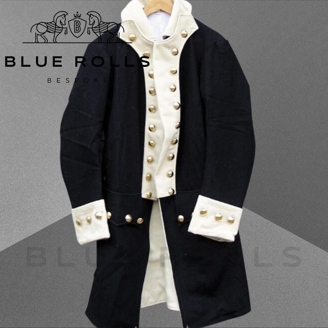 New George Washington Uniform - Black - White Wool, Continental Army ...