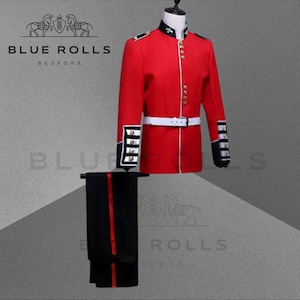 British Uniform Royal Guard Soldier Costume Mens Fancy Dress Outfit ...