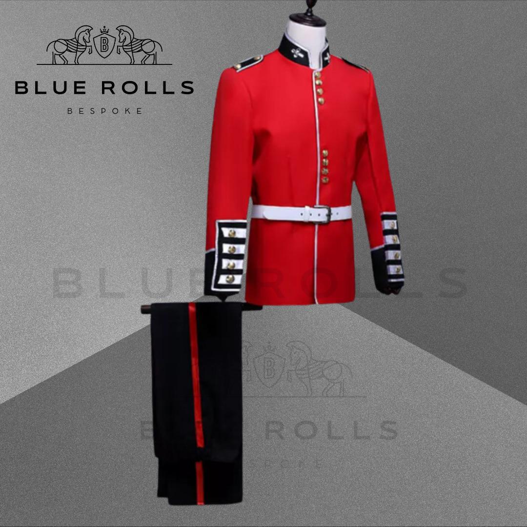 British Uniform Royal Guard Soldier Costume Mens Fancy Dress Outfit ...