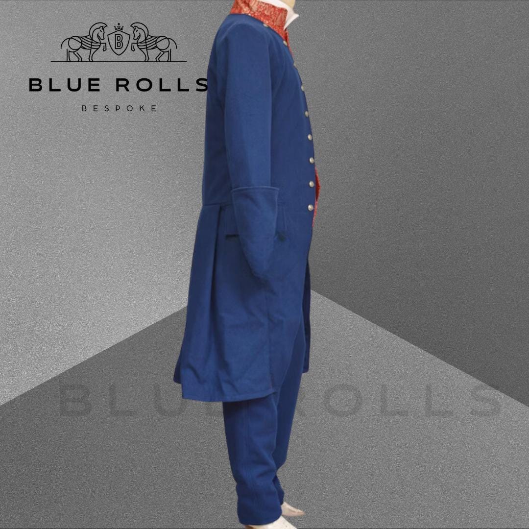 Rococo Cosplay - Men’s Blue 18th Century Frock Coat - Historical ...