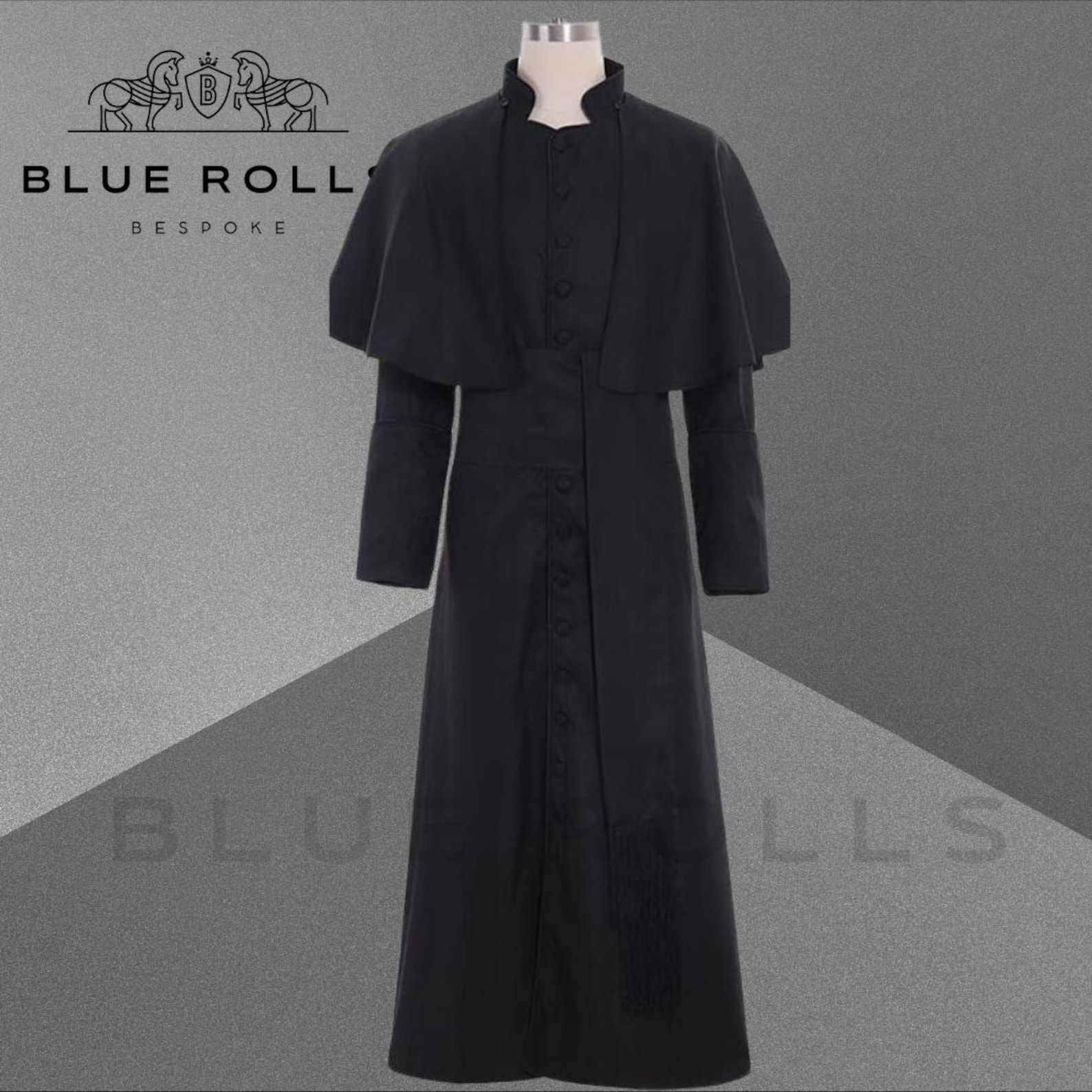 Catholic Preaching Robe - Black Roman Cassock, Bishop Clergy Cassock ...