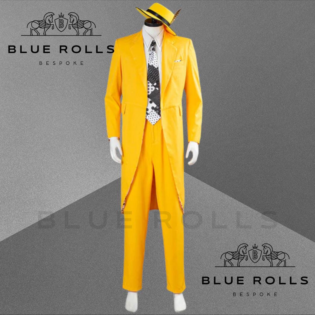 Limited Edition - Jim Carrey Movie Yellow Suit Men Uniform Outfit ...