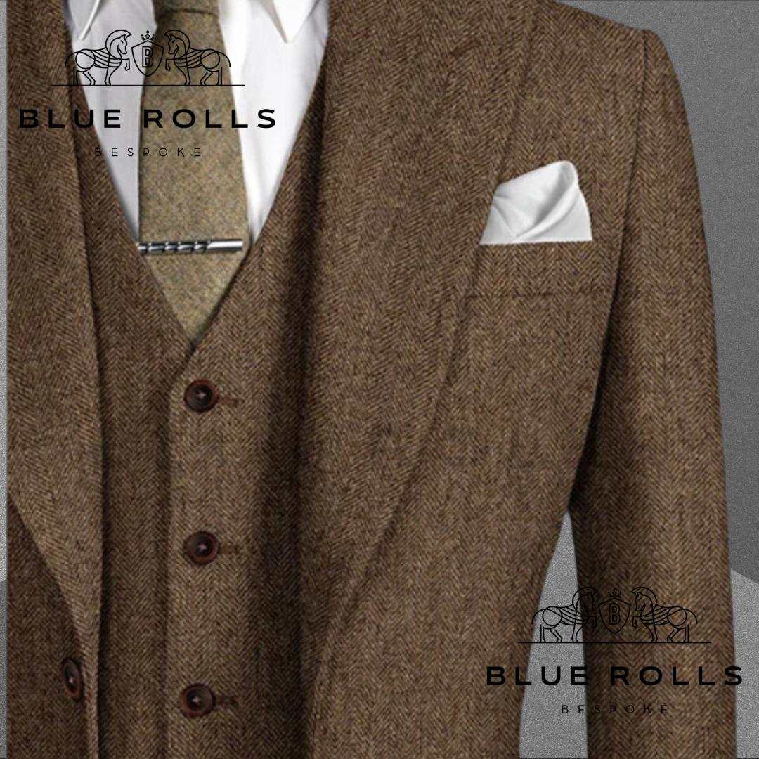 Peaky Blinders Suit - Thomas Shelby Peaky Blinders Brown Tweed Suit ...