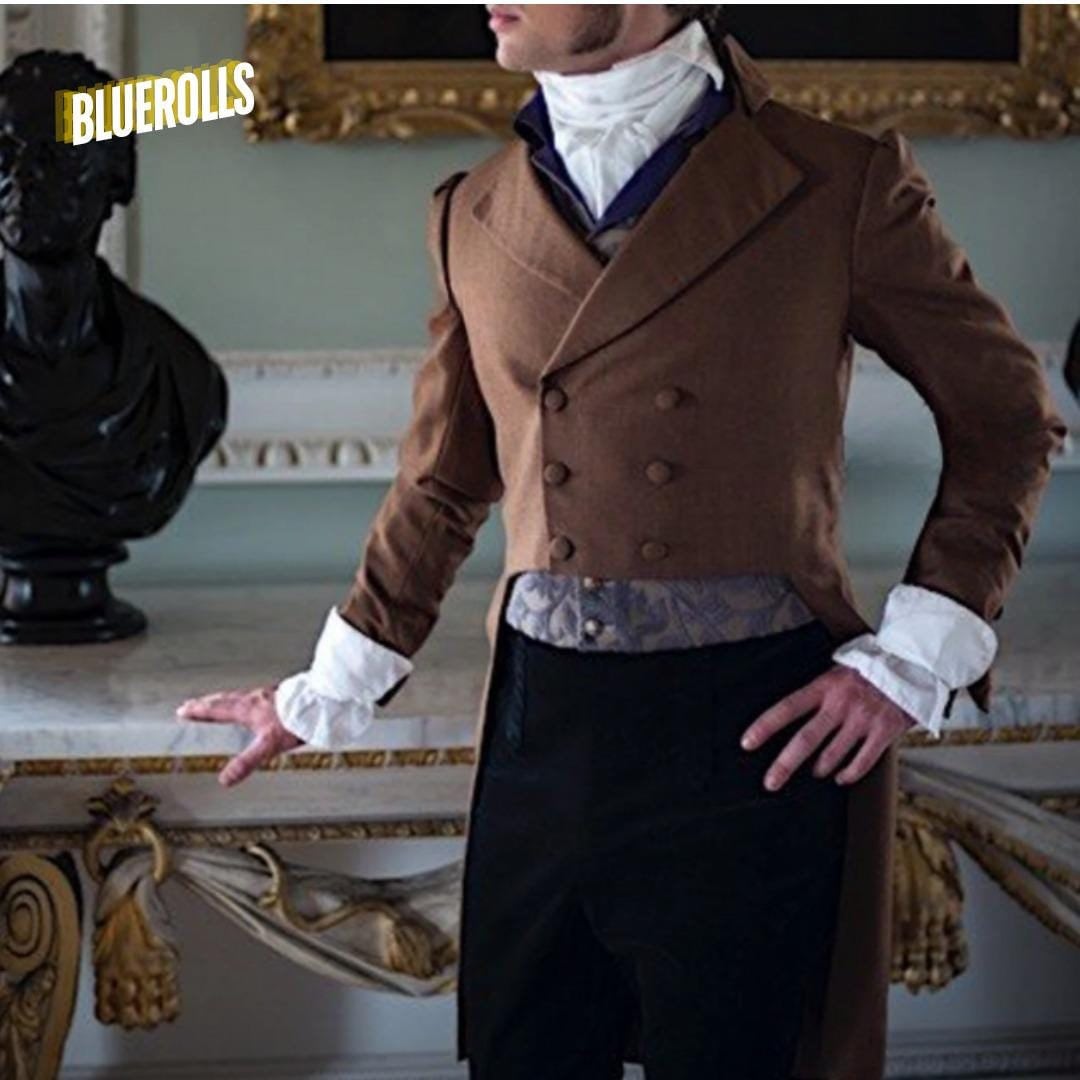 New Men Brown Wool Regency Coat, Men's Tailcoat Jacket With Breeches ...