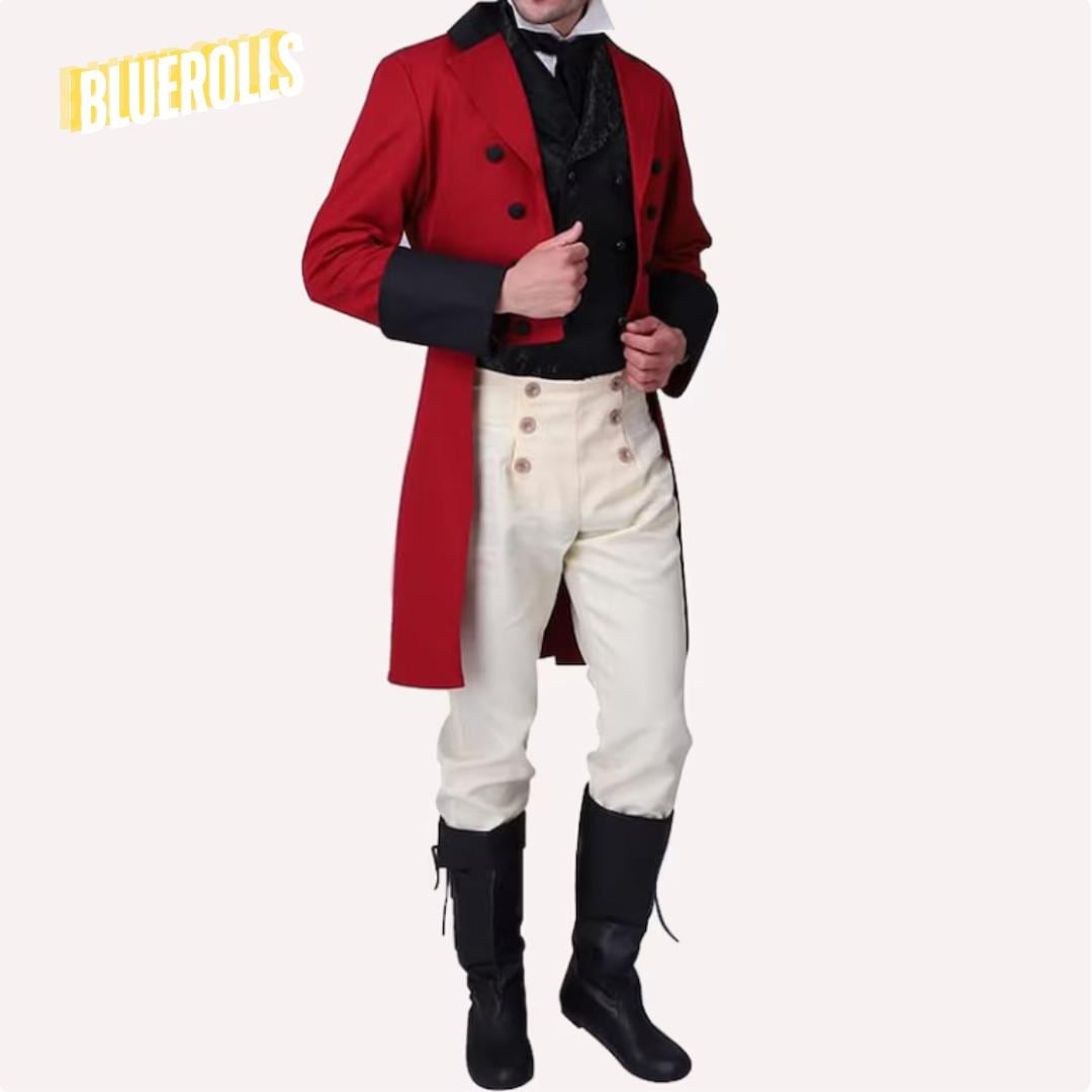 New Men's Victorian Fancy Outfit Red - Regency Jacket 18th Century ...