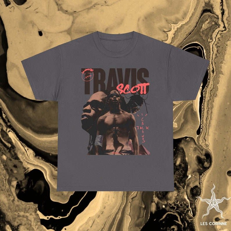Travis Scott Bootleg Tee, Classic Graphic T-shirt, Casual Wear, Perfect ...