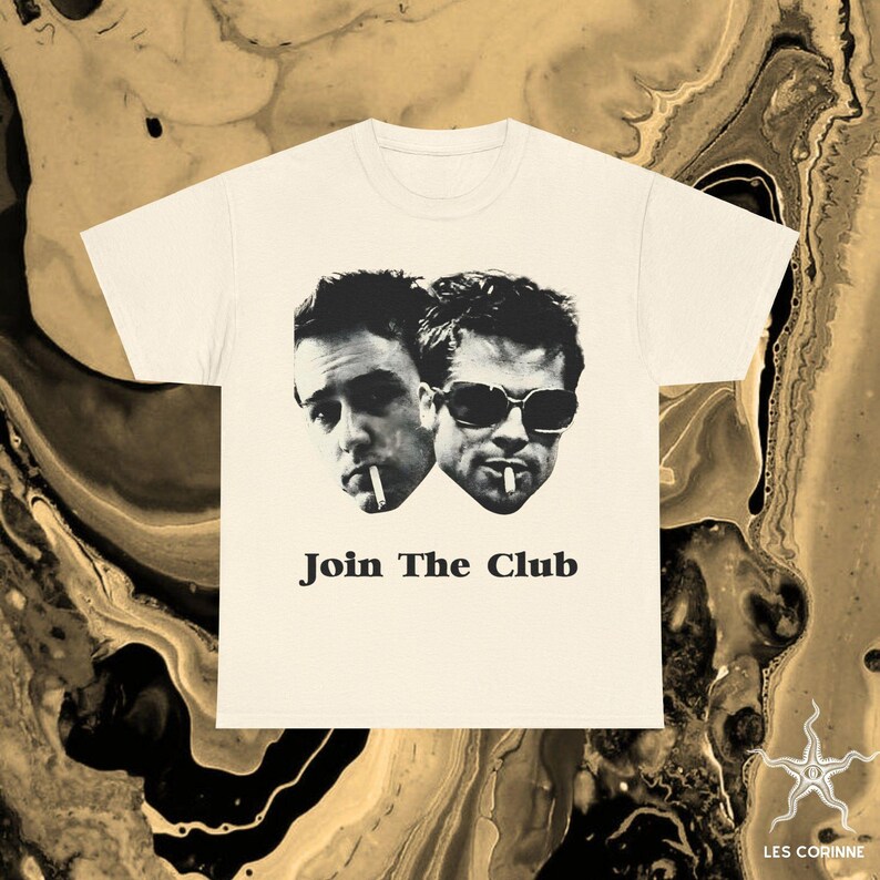Fight Club T-shirt Tyler Durden Tee Edward Norton Merch Natural Vintage ...