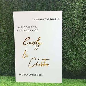 3D Acrylic Frosted Wedding Welcome Sign: Custom Signage - Etsy